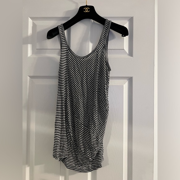 Theory | Tops | Theory Size S Black White Stripe Tank Top 0 Tencel ...